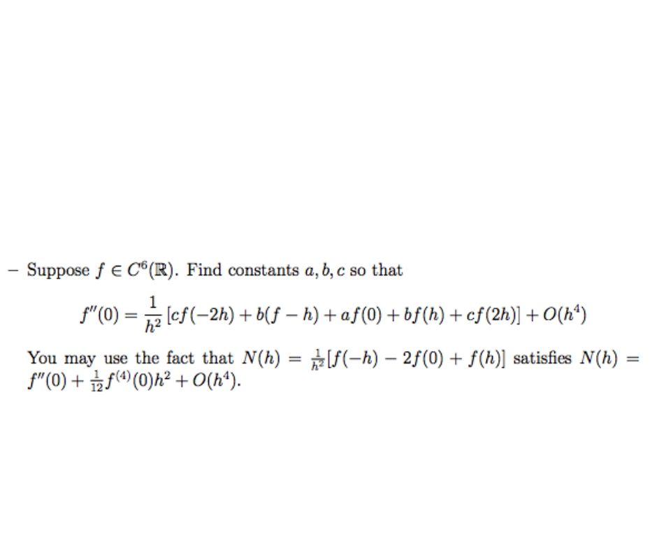 Solved Richard Extrapolation: Suppose f € C(R). Find | Chegg.com