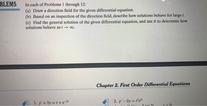 Solved BLEMS In each of Problems 1 through 12: (a) Draw a | Chegg.com
