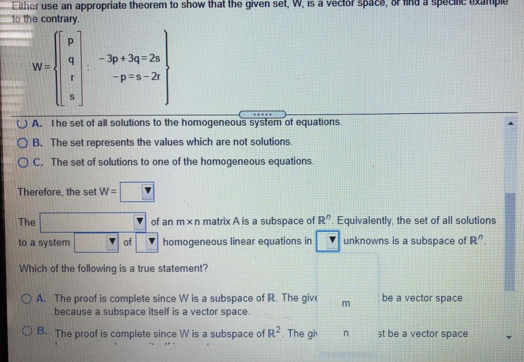 Solved Either use an appropriate theorem to show that the | Chegg.com