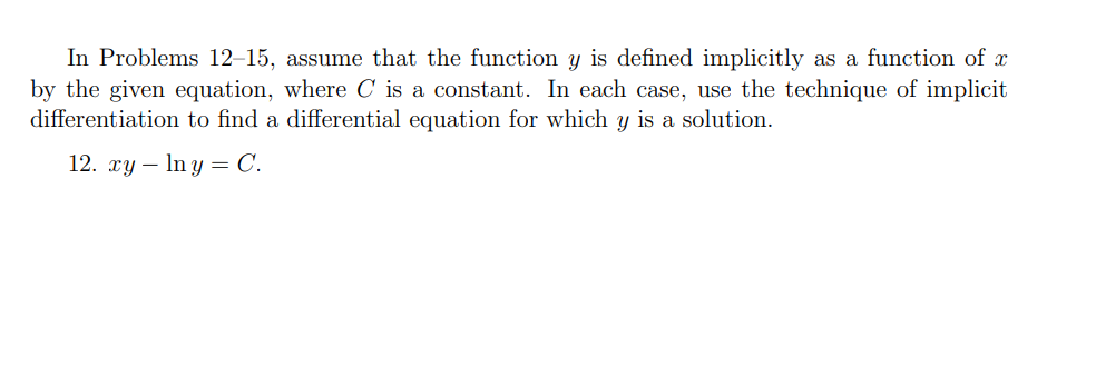 Solved In Problems 12-15, ﻿assume that the function y ﻿is | Chegg.com