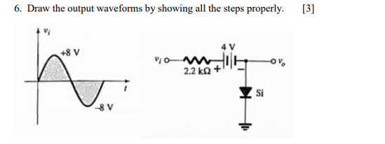 Solved 6. Draw the output waveforms by showing all the steps | Chegg.com