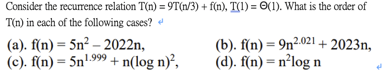 Solved Consider the recurrence relation | Chegg.com