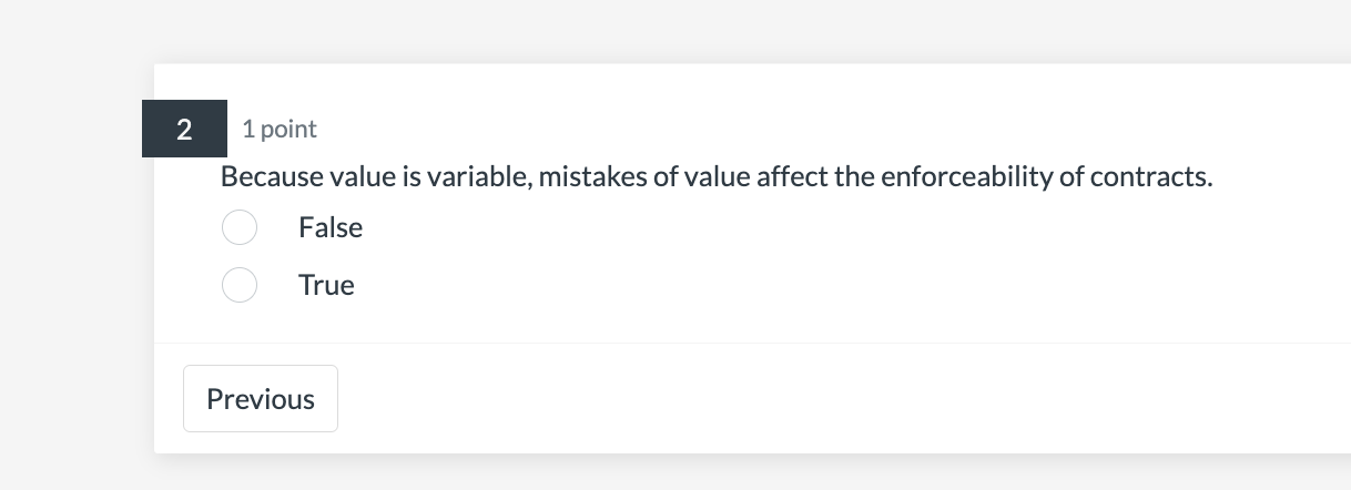Solved 1 point Because value is variable, mistakes of value | Chegg.com