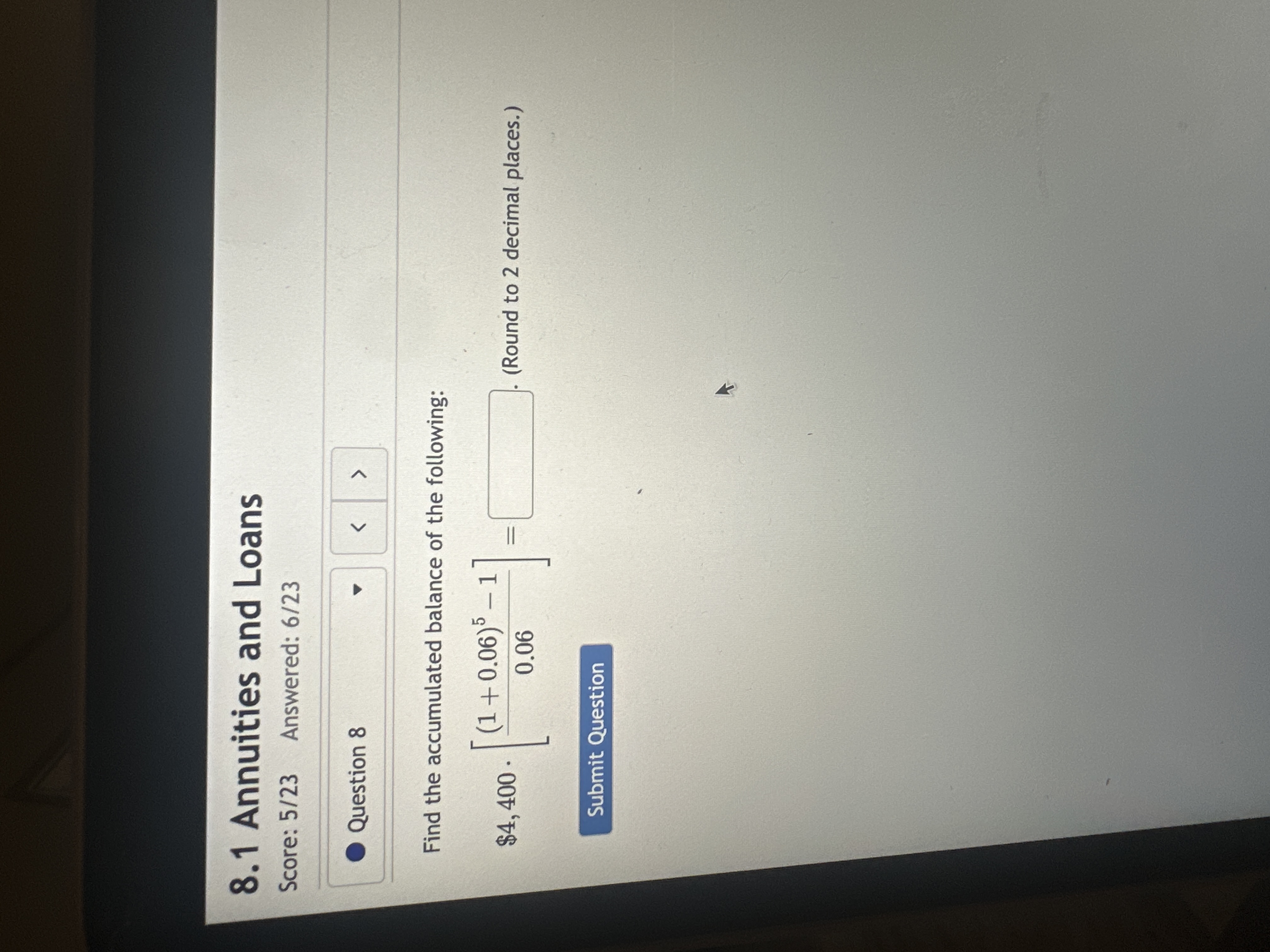 Solved Find the accumulated balance of ﻿the | Chegg.com