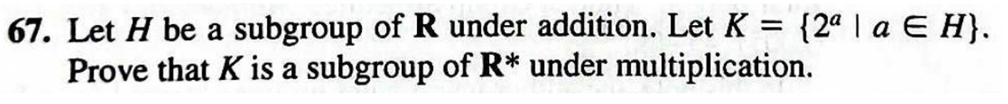 Solved 67. Let H be a subgroup of R under addition. Let | Chegg.com