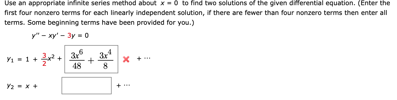 Solved Use an appropriate infinite series method about x = | Chegg.com