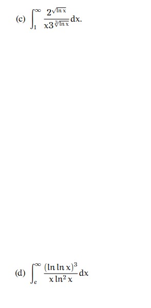 Solved \\( \\int_{1}^{\\infty} \\frac{2^{\\sqrt{\\ln x}}}{x | Chegg.com