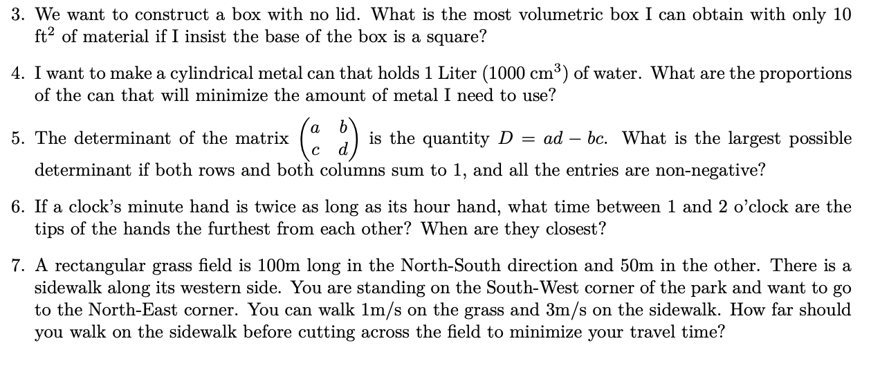 Solved We want to construct a box with no lid. What is the | Chegg.com