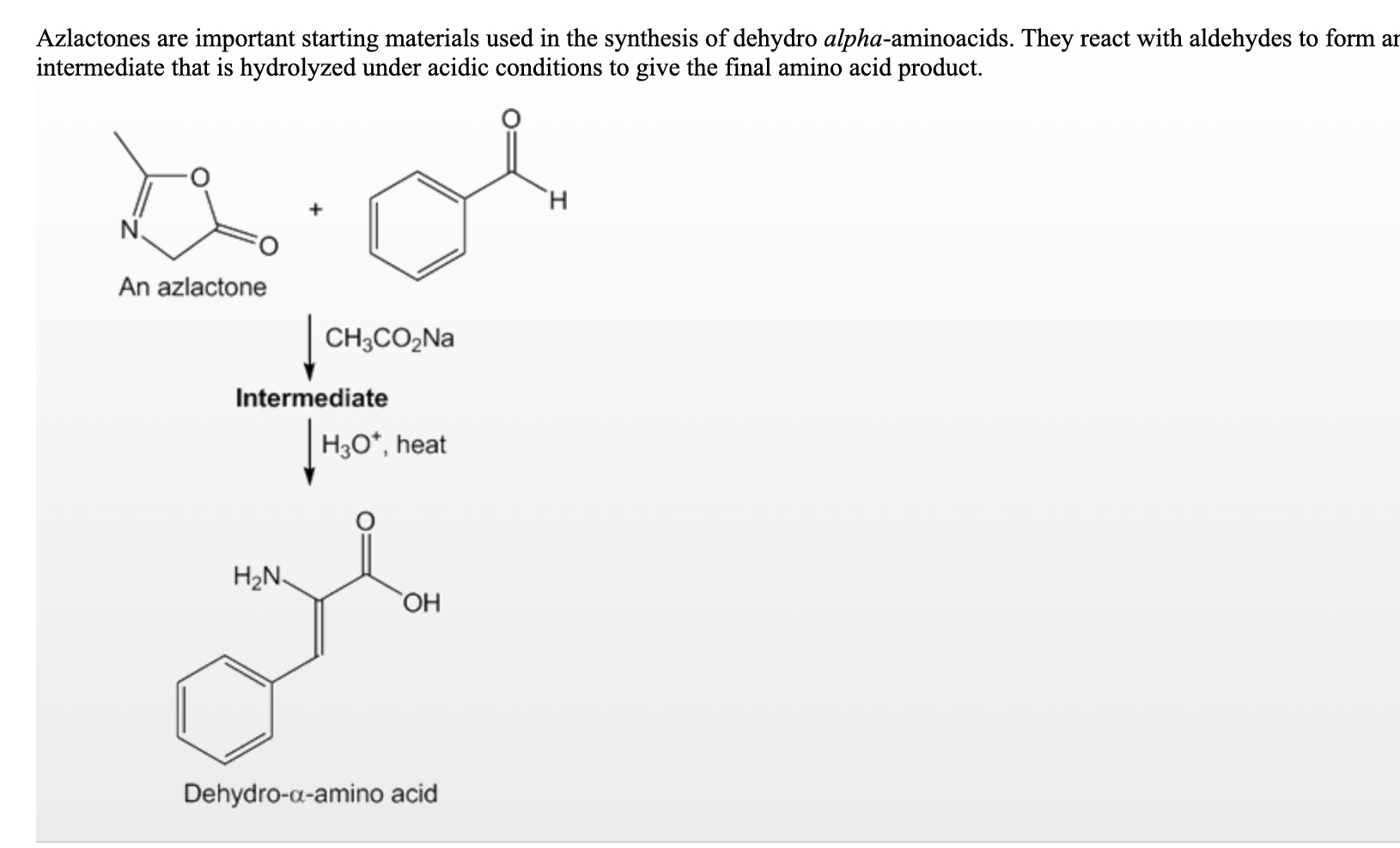 Solved Azlactones are important starting materials used in | Chegg.com