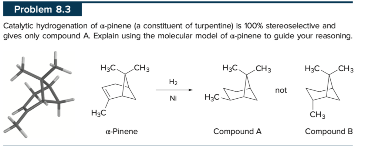 Solved Problem 8.3Catalytic hydrogenation of \( \alpha | Chegg.com
