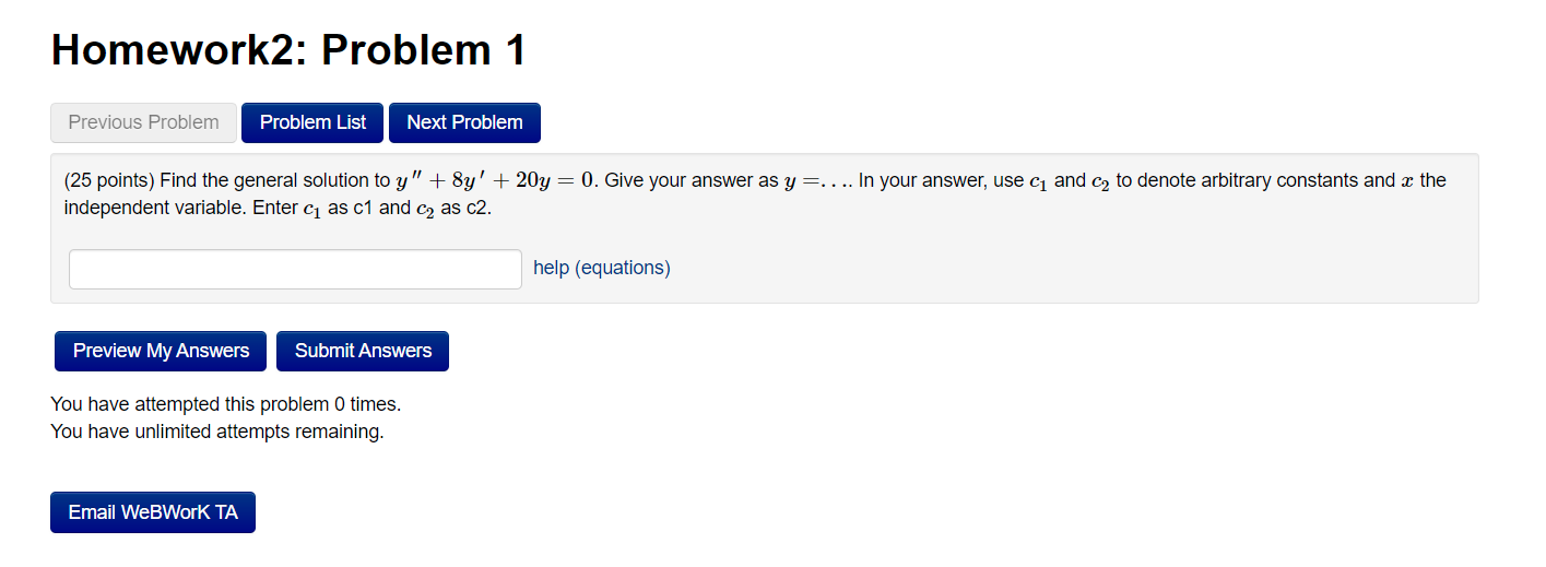 Solved Homework2: Problem 1 Previous Problem Problem List | Chegg.com