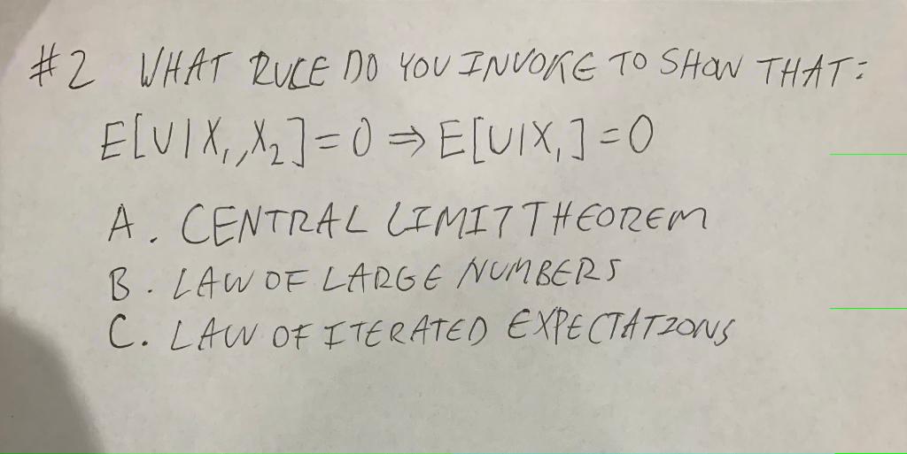 Solved #2 WHAT RUCE DO YOU INVOKE TO SHAN THAT: ELUIX,X2]=0 | Chegg.com