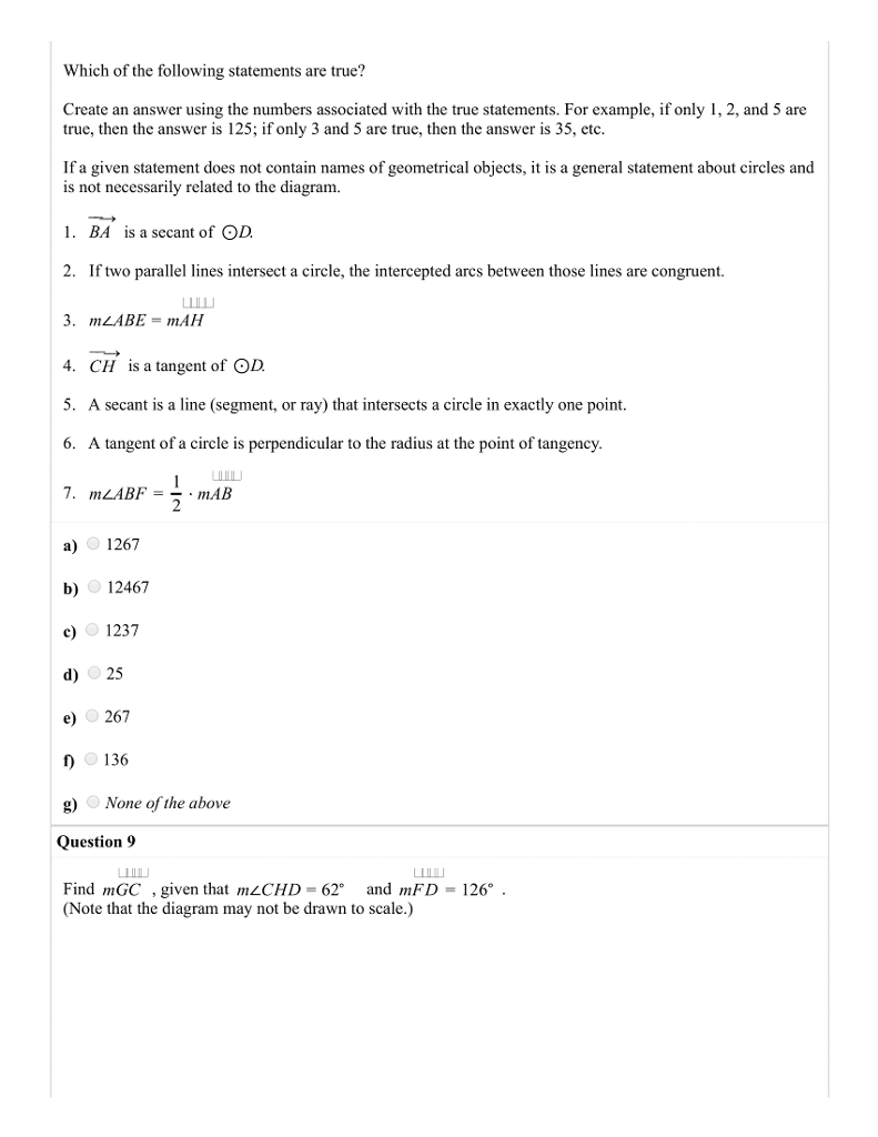 Solved Which of the following statements are true? Create an | Chegg.com