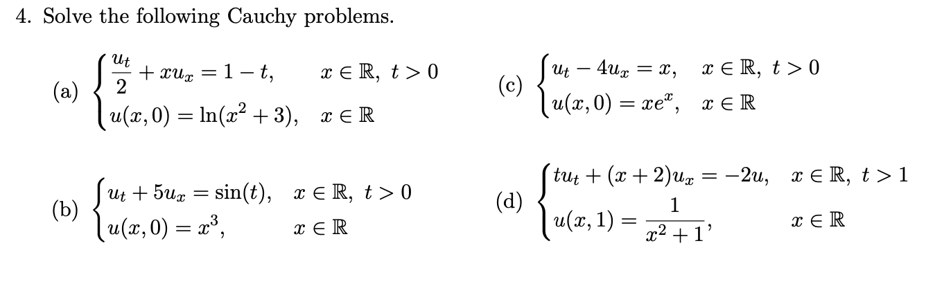 Solved Solve the following Cauchy | Chegg.com