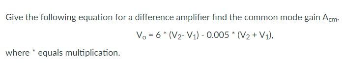 Solved Give the following equation for a difference | Chegg.com