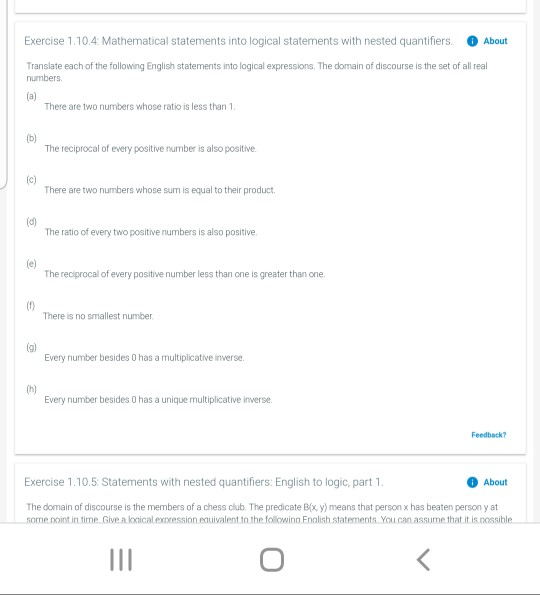 Solved Exercise 1 10 4 Mathematical Statements Into Logical