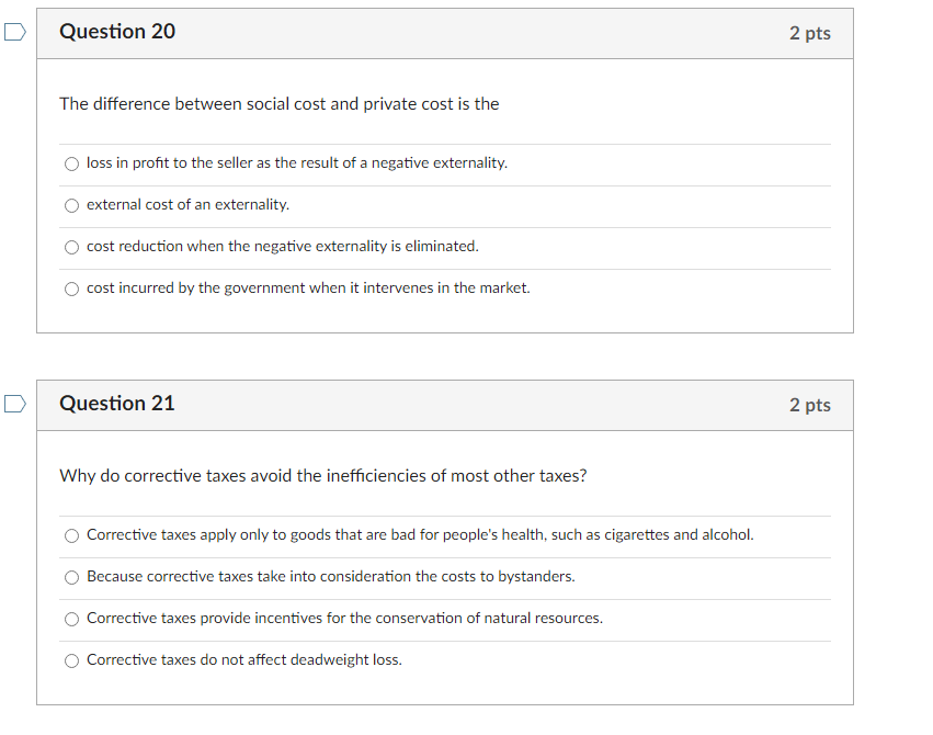 Solved The difference between social cost and private cost | Chegg.com