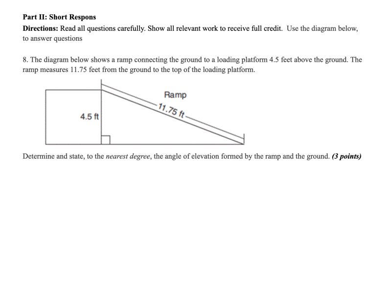 Solved Part II: Short Respons Directions: Read all questions | Chegg.com