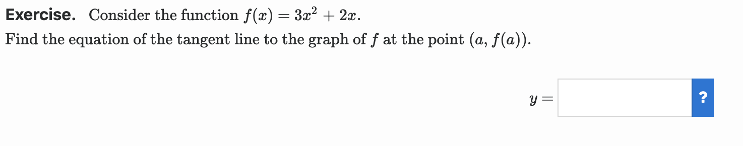 Solved Exercise Consider The Function F X 3x2 2x Find