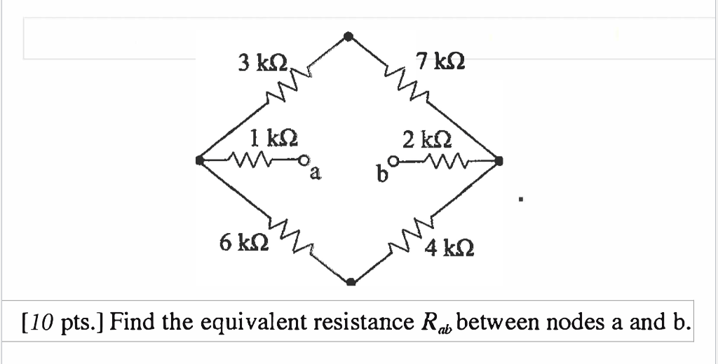 Solved 1 ks2 [10 pts.] Find the equivalent resistance Ra, | Chegg.com
