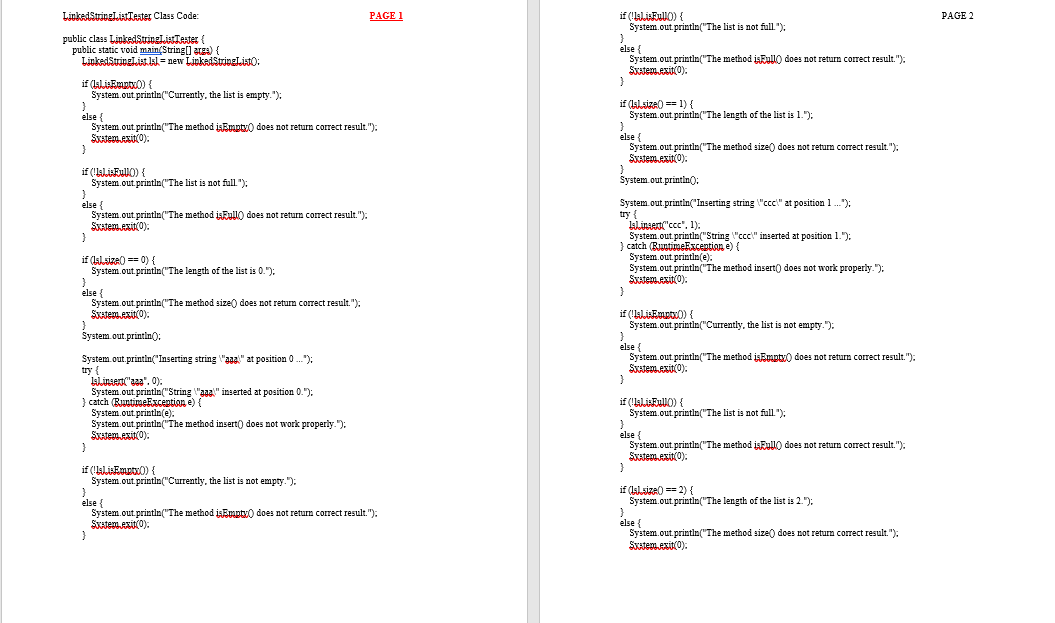 Description Implement the following String List ADT: | Chegg.com