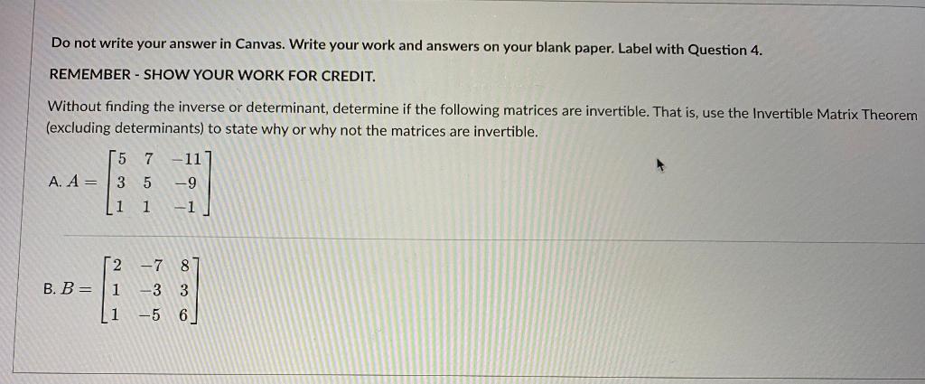 Solved Do not write your answer in Canvas. Write your work | Chegg.com