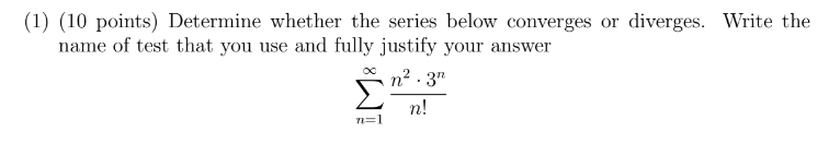 Solved Please, help me solve this using the Series Test, if | Chegg.com
