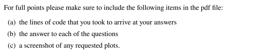 For full points please make sure to include the | Chegg.com