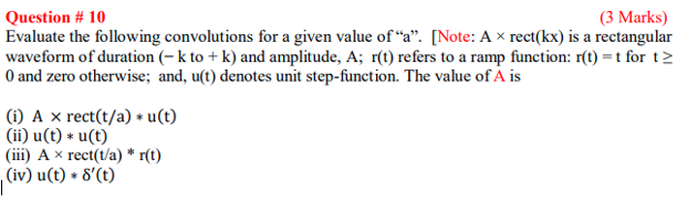 Solved Question # 10 (3 Marks) Evaluate the following | Chegg.com