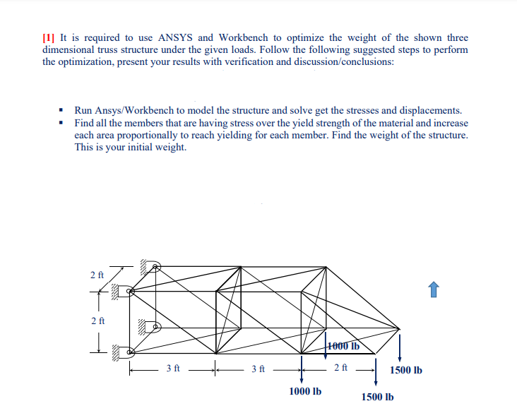 [1] It is required to use ANSYS and Workbench to | Chegg.com