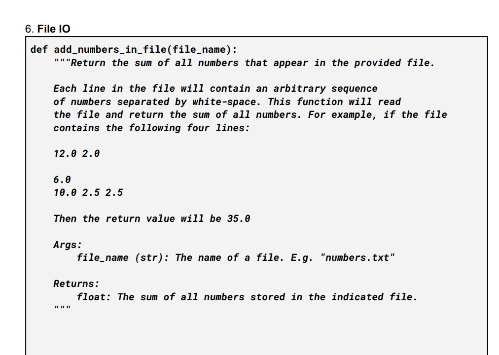 Solved 6 File 10 Def Add Numbers In File File Name