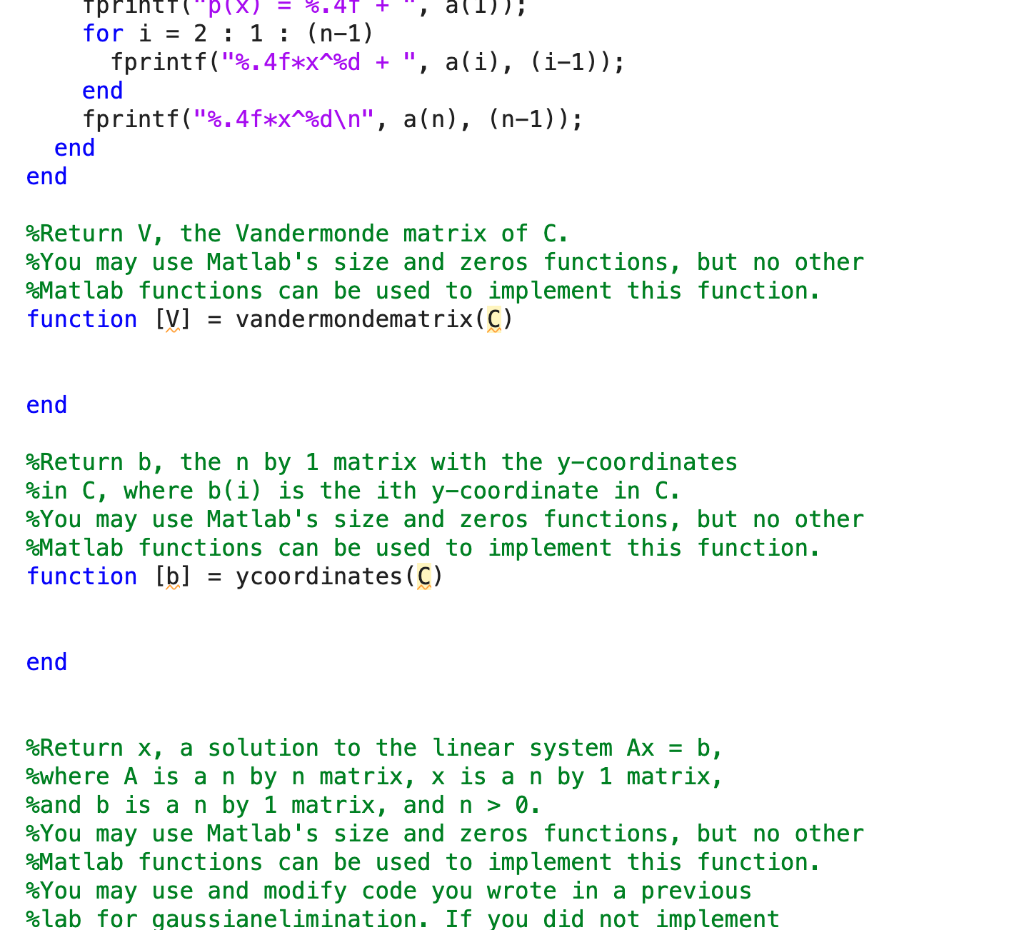 *THIS IS IN MATLAB* %Your task for this lab | Chegg.com