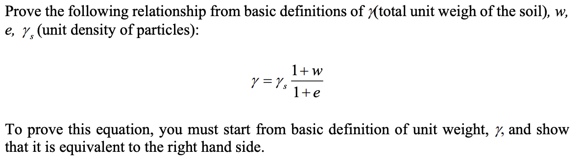Solved Prove the following relationship from basic | Chegg.com