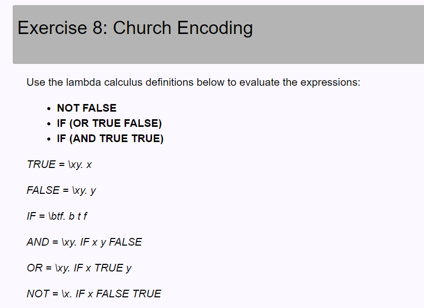 Solved Exercise 6: Which of the following are combinators? | Chegg.com