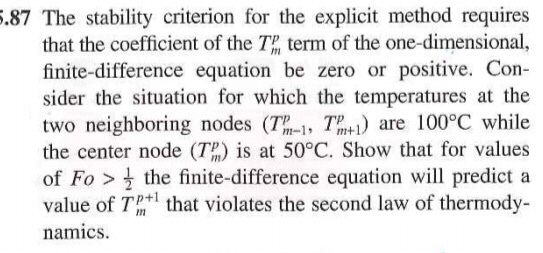 Solved .87 The stability criterion for the explicit method | Chegg.com