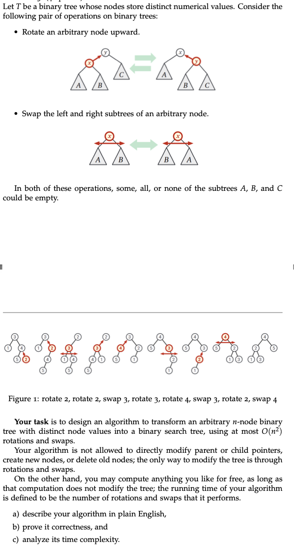 Solved Let \( ﻿T \) ﻿be a binary tree whose nodes store | Chegg.com