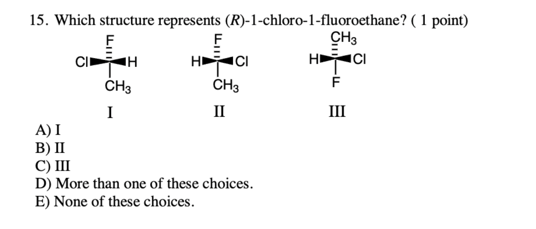 Solved 15. Which structure represents | Chegg.com