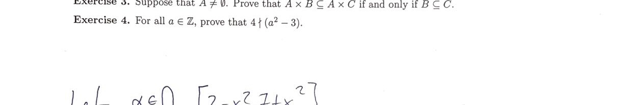 Solved Lxercise 3. Suppose that A #W. Prove that A x B CAⓇ C | Chegg.com Solved Lxercise 3. Suppose that A #W. Prove that A x B CAⓇ C | Chegg.com
