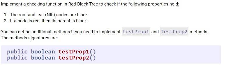 Solved public class RBTree { | Chegg.com