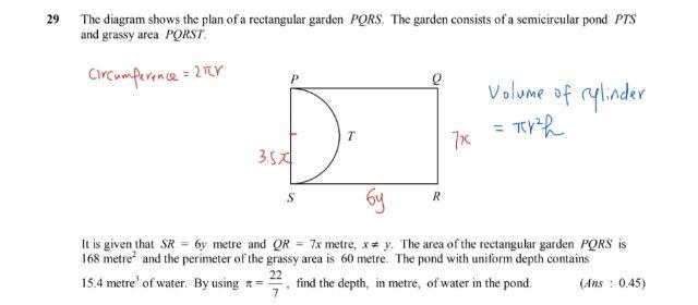 Solved 29 The diagram shows the plan of a rectangular garden | Chegg.com
