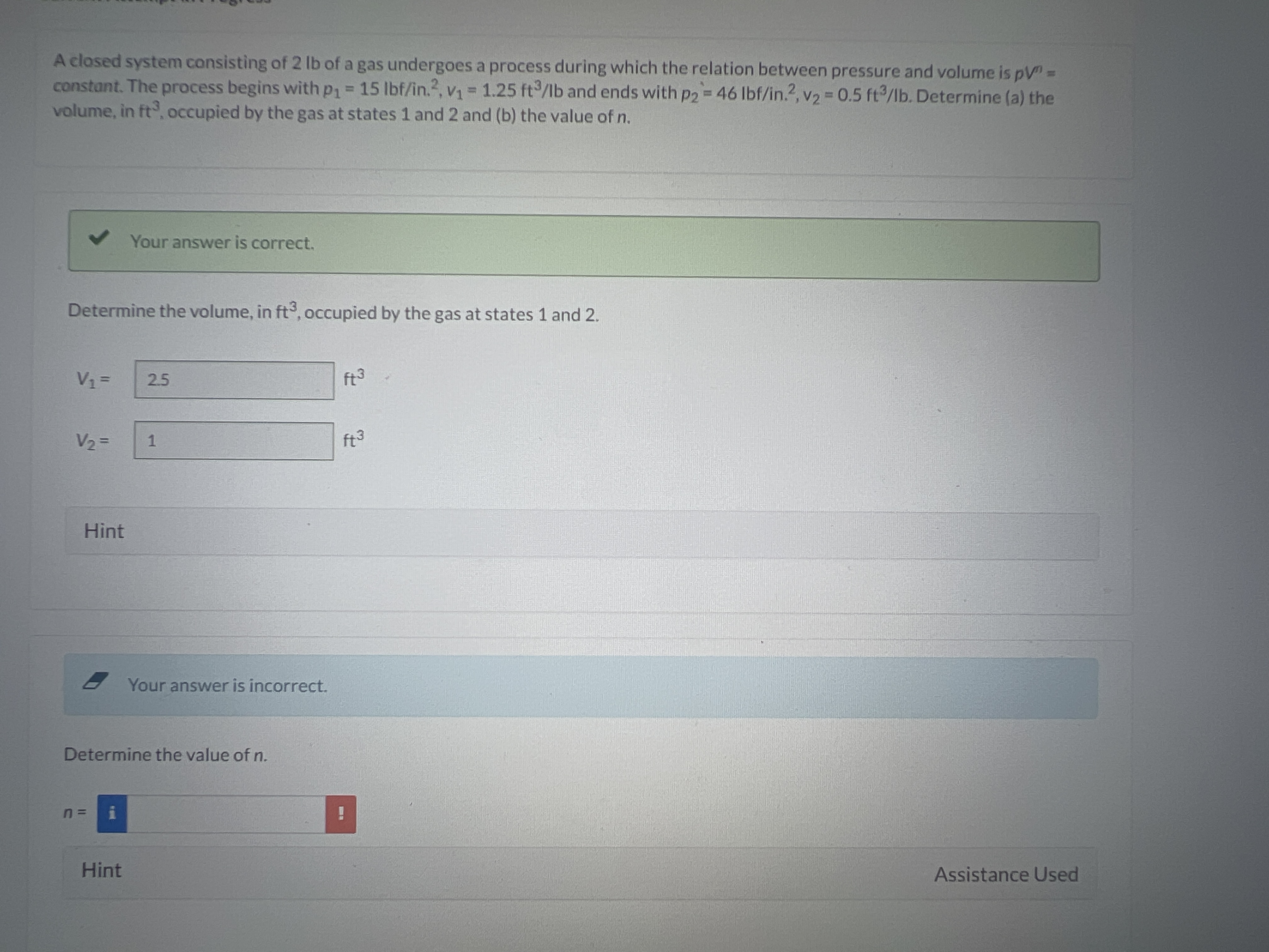 Solved A closed system consisting of 2lb of a gas undergoes | Chegg.com