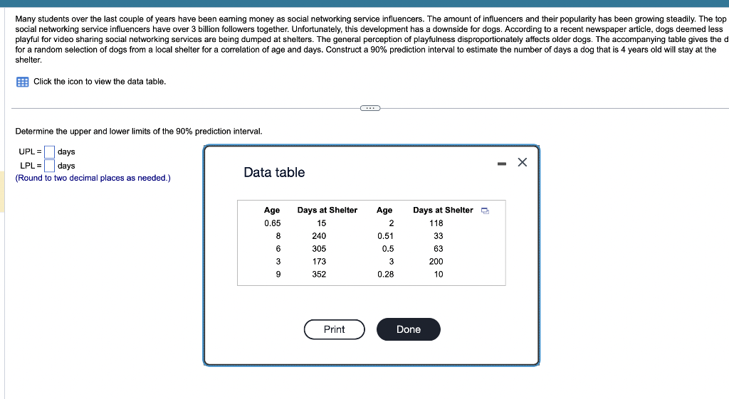 Solved Determine the upper and lower limits of the 90% | Chegg.com