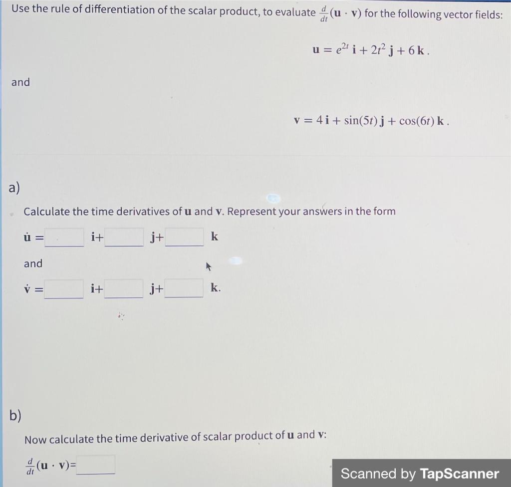 Solved Use the rule of differentiation of the scalar | Chegg.com