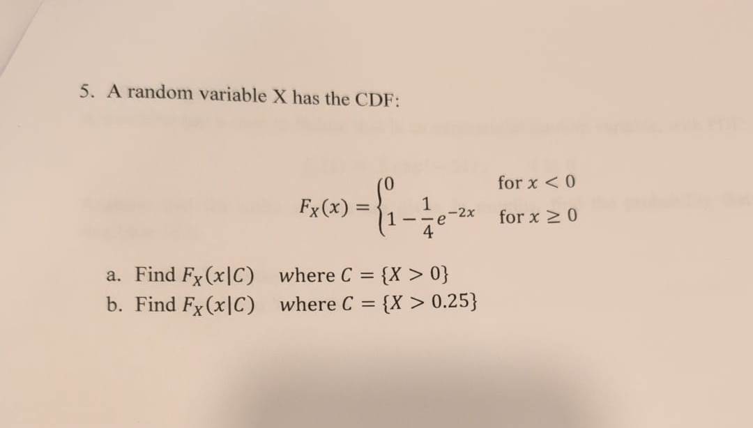 Solved A random variable X ﻿has the | Chegg.com