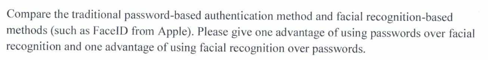 Solved Compare the traditional password-based authentication | Chegg.com