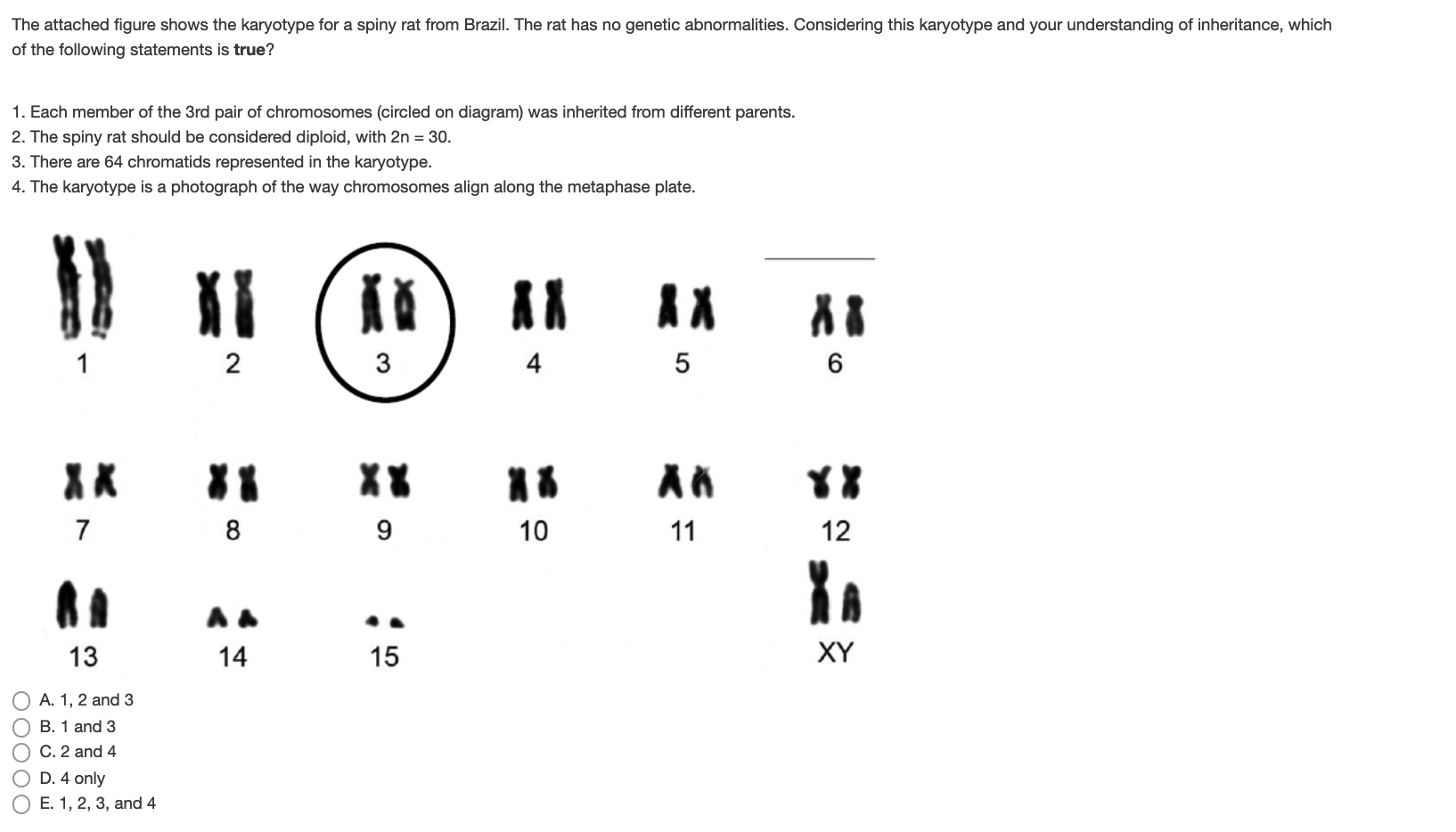 Solved The attached figure shows the karyotype for a spiny | Chegg.com
