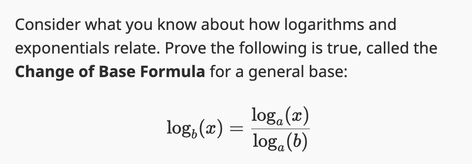 Solved Consider what you know about how logarithms and | Chegg.com