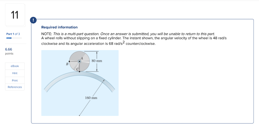 Solved Determine the acceleration of point A,B and C with | Chegg.com