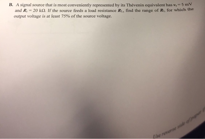 Solved A signal source that is most conveniently represented | Chegg.com