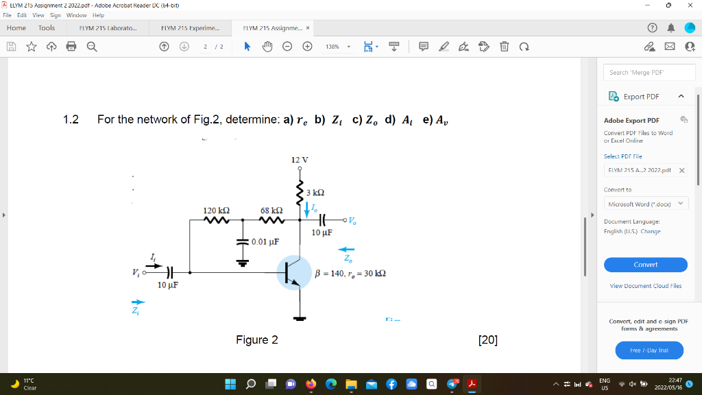 Solved ELYM 215 Assignment 2 2022.pdt - Adobe Acrobat Reader | Chegg.com